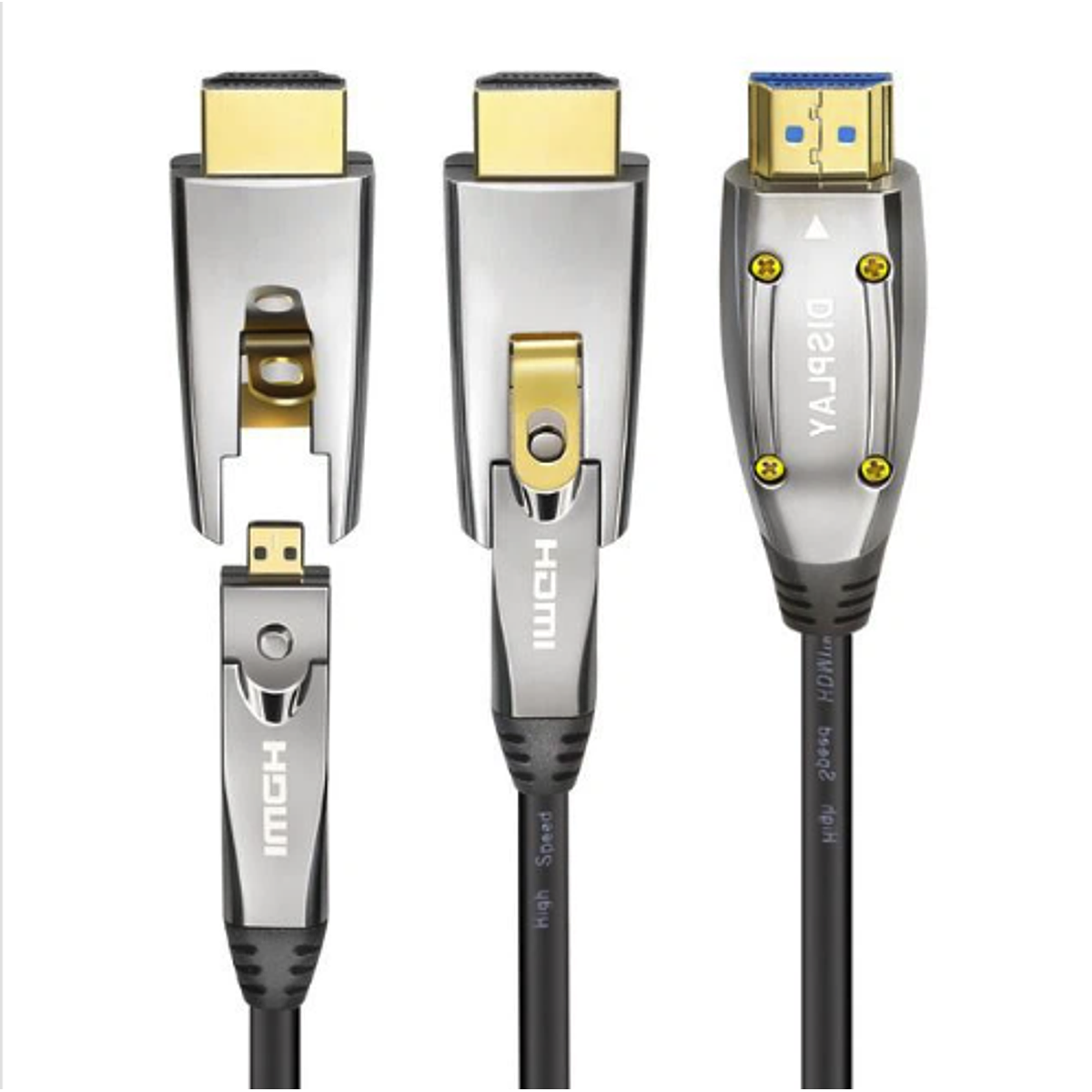 CABLE HDMI FIBRA OPTICA CANALIZABLE 15 METROS, VERSIÓN 2.0,
