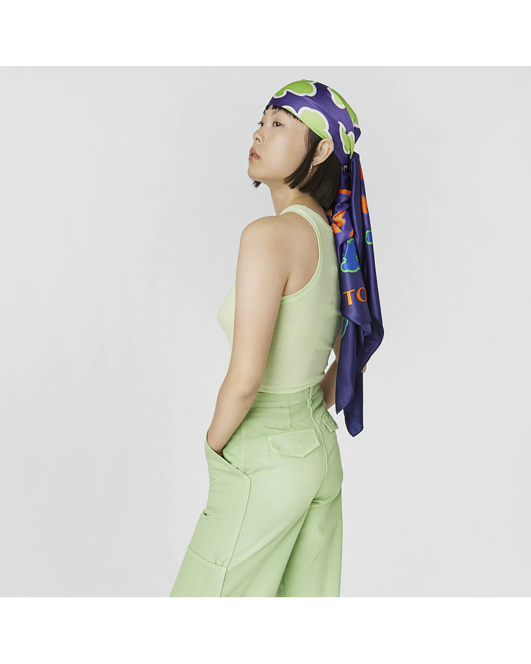 Lenço Quadrado Nisia Azul - Tous