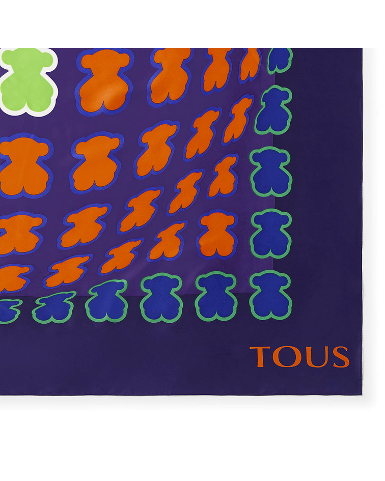 Lenço Quadrado Nisia Azul - Tous