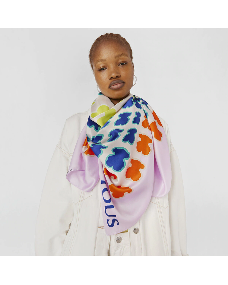 Lenço Quadrado Nisia Lila - Tous