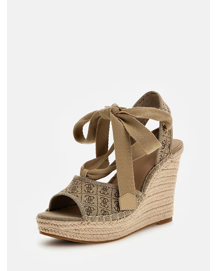 Sandália de Cunha com Logo Halona - Guess