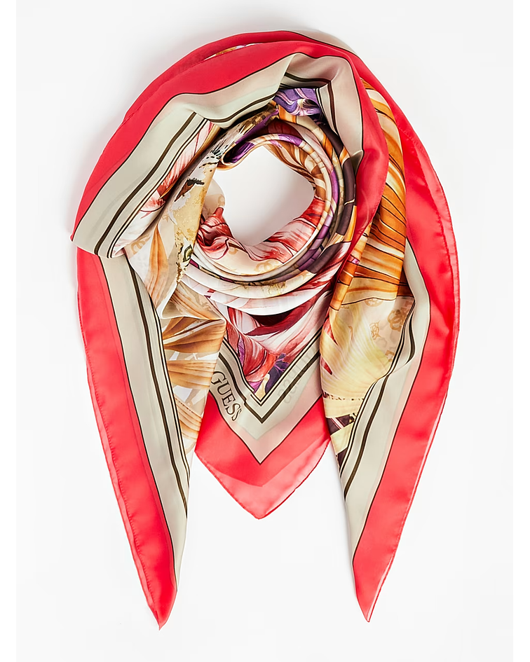 Lenço Quadrado Coral - Guess