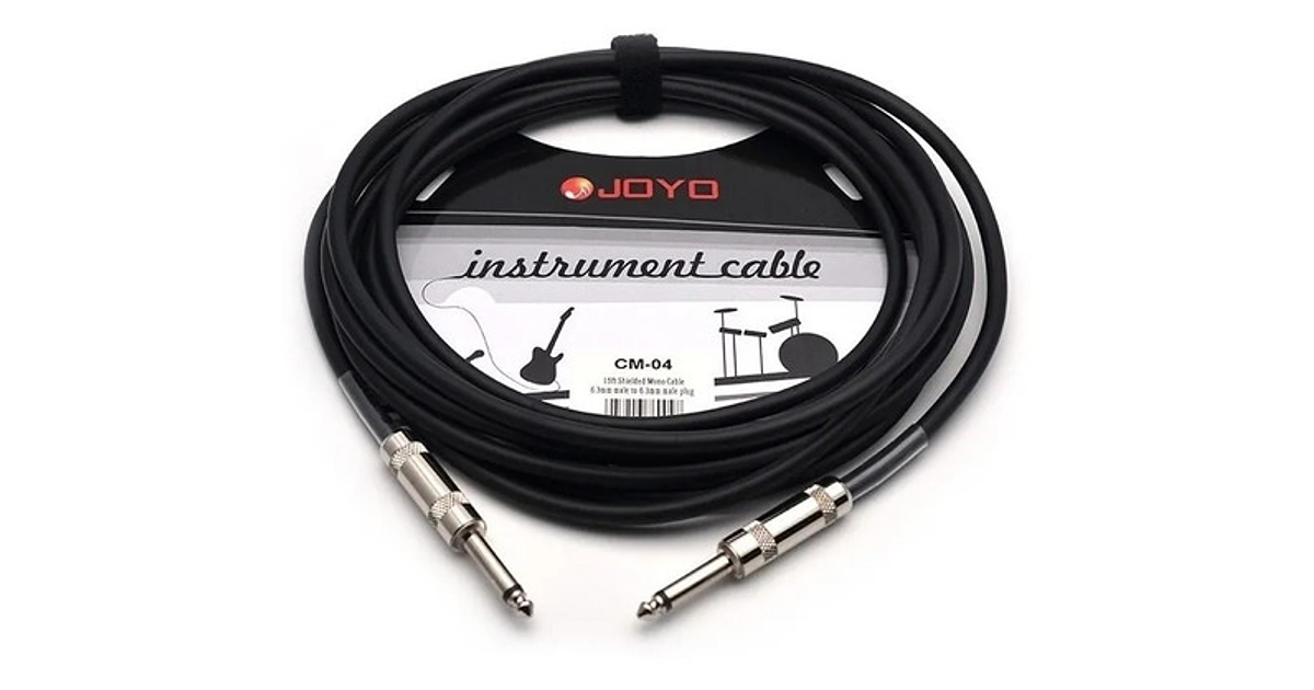 Cable Joyo CM-04 para Guitarra/Instrumento 4,5 mts Negro