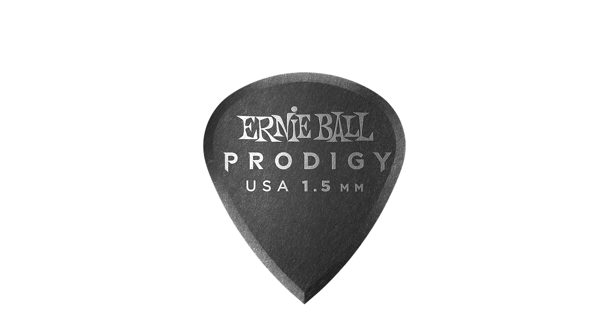 1.5mm Black Mini Prodigy Picks 6-pack ERNIE BALL