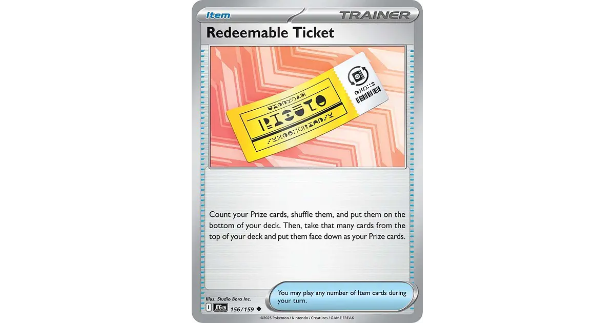 Redeemable Ticket #156/159