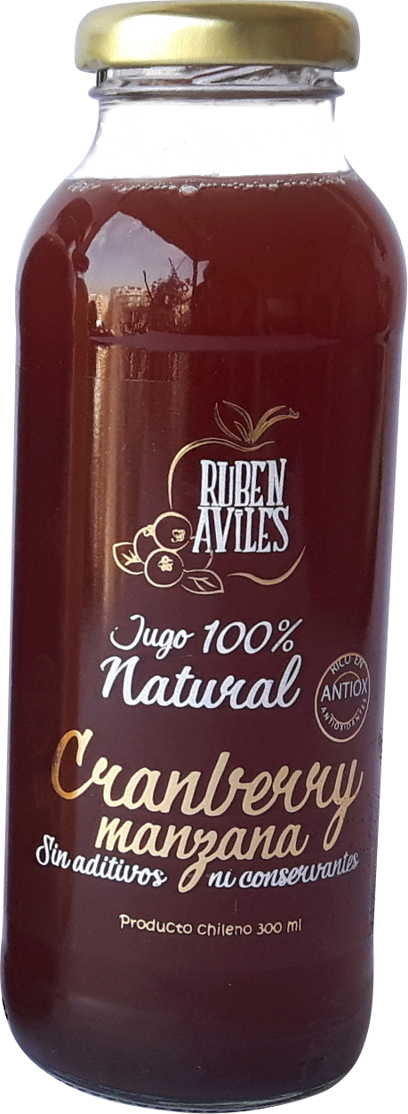 Ruben Aviles - Jugo 100% natural Cranberry y Manzana 300ml