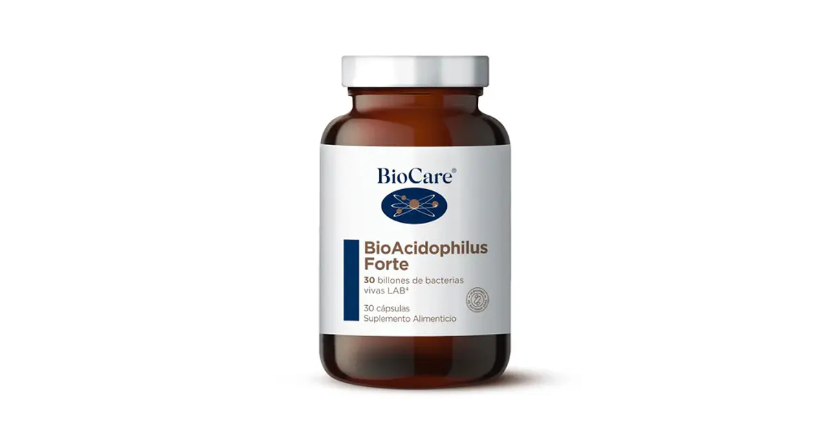 BioAcidophilus Forte probiotico 30billones 30 caps BioCare
