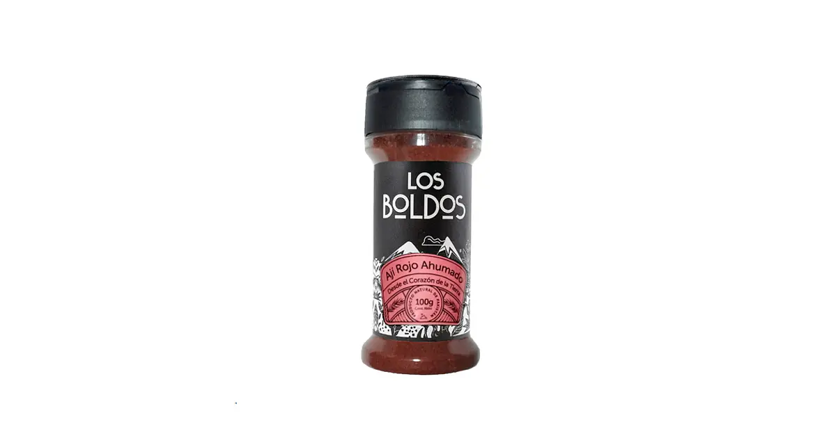 Los Boldos - Frasco Condimento Ají Rojo Ahumado 100grs