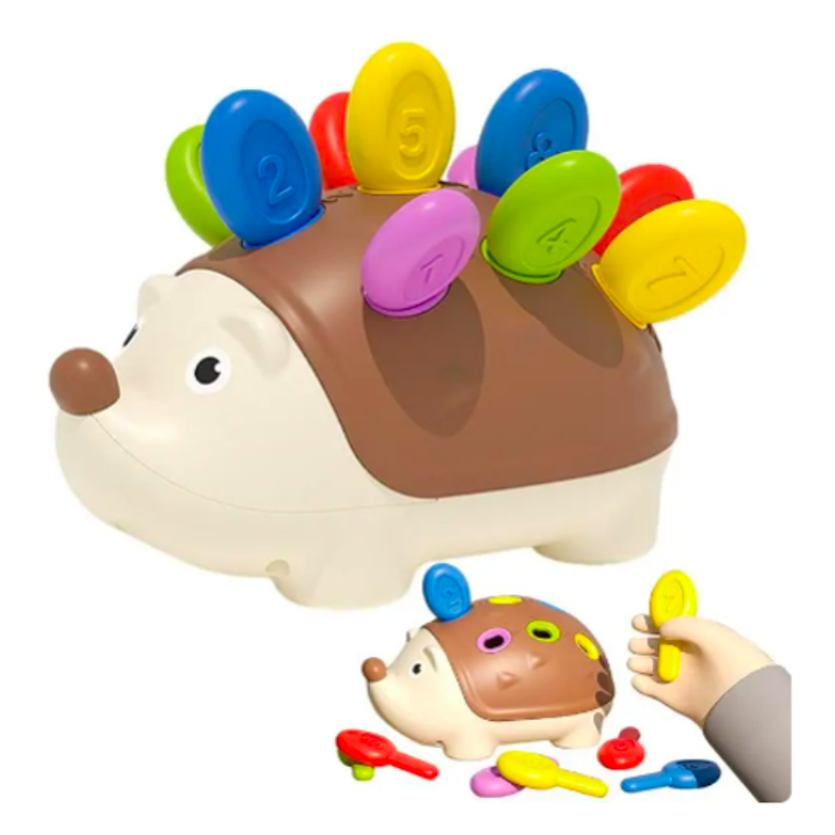 Erizo encaje colores y números