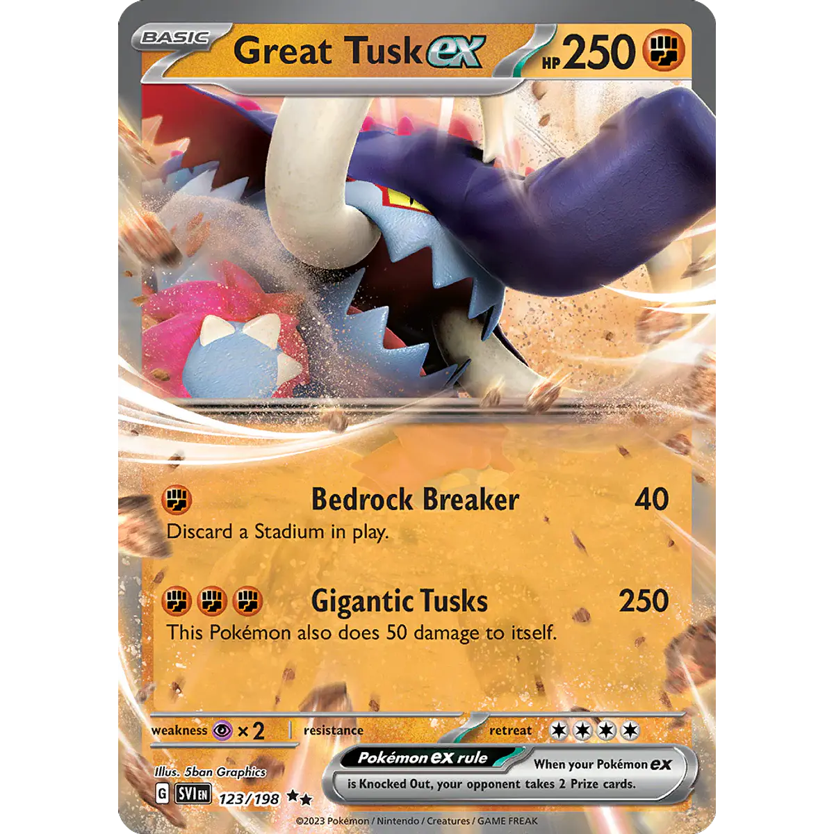 Great Tusk ex - 123/198