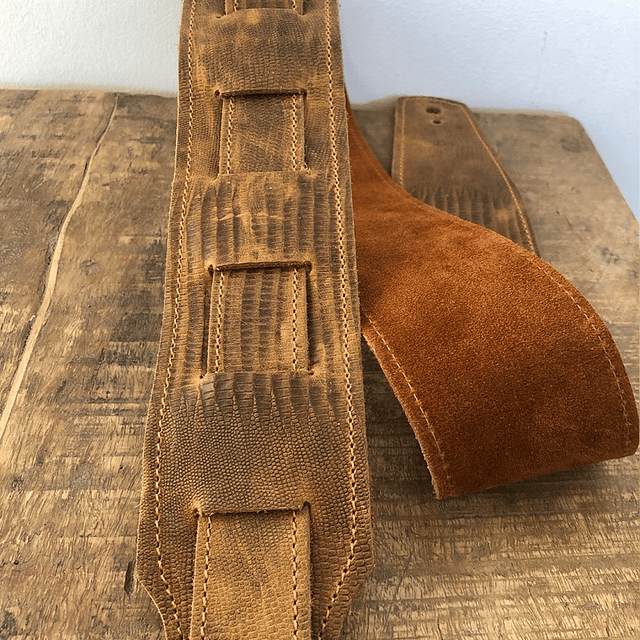 Correa de Cuero Iguana Café Custom Rock