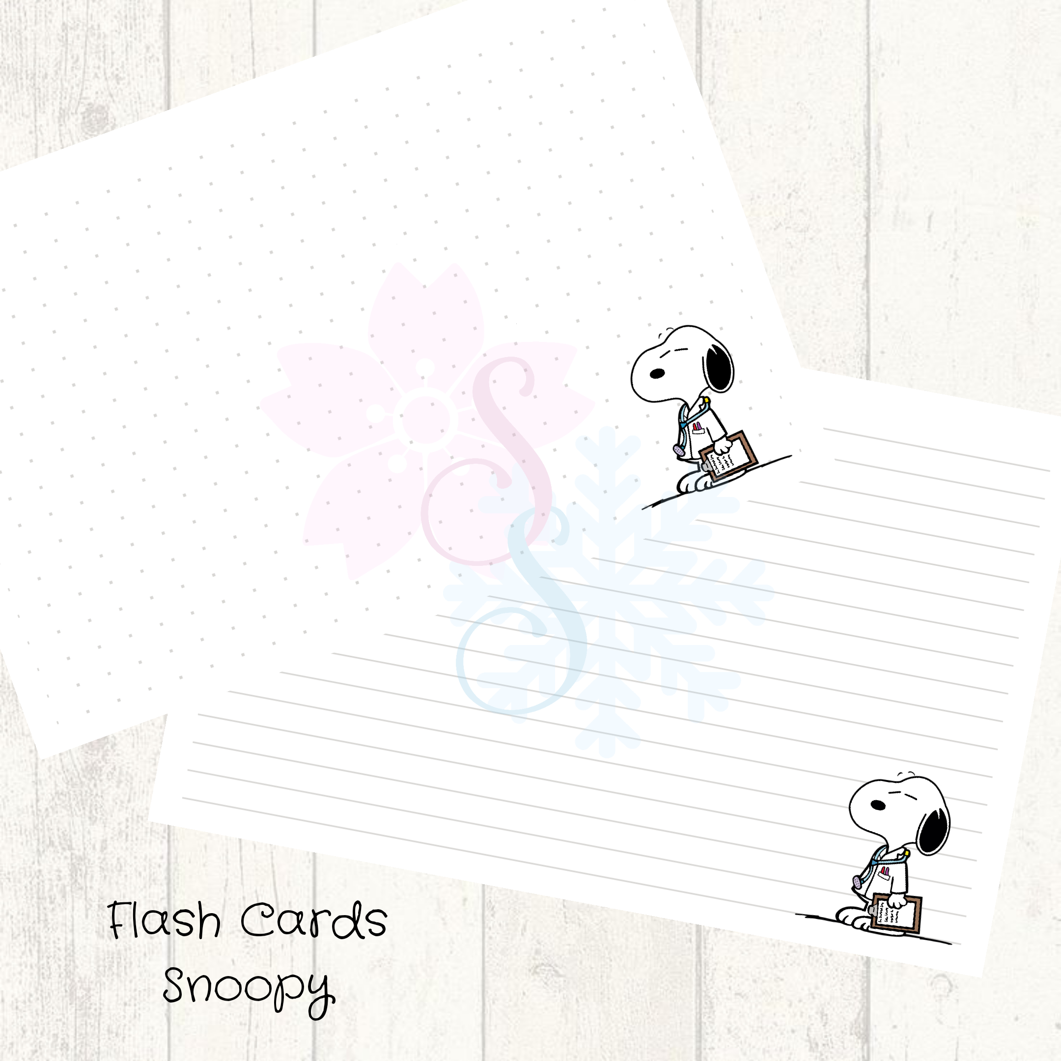 Set Flash Cards Snoopy 2