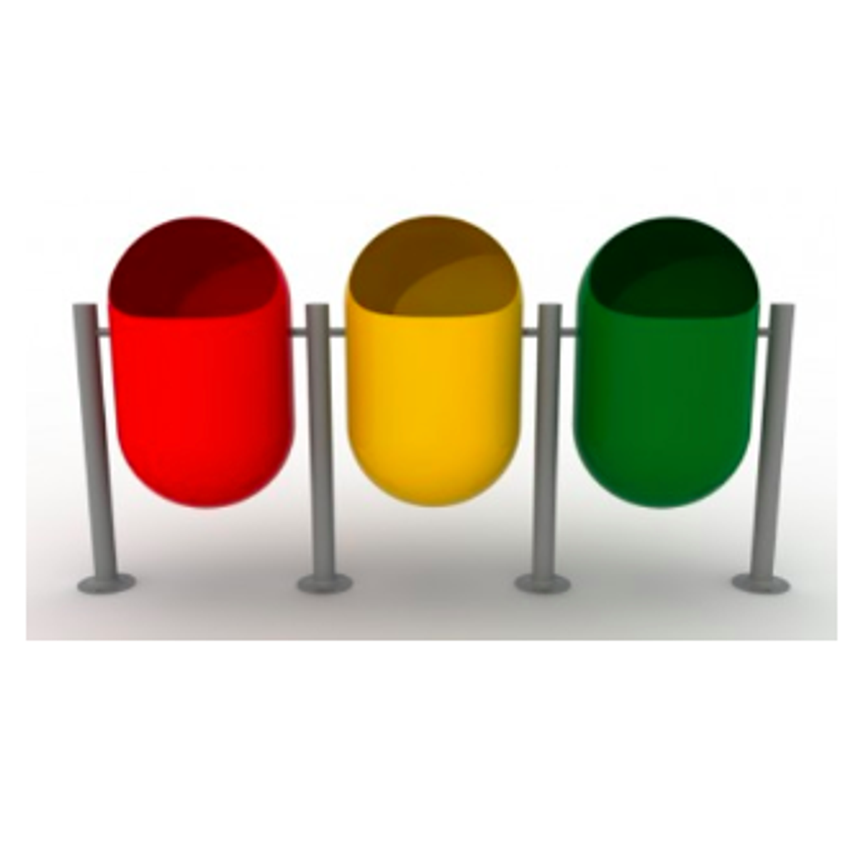 Basurero triple ecologico capsular