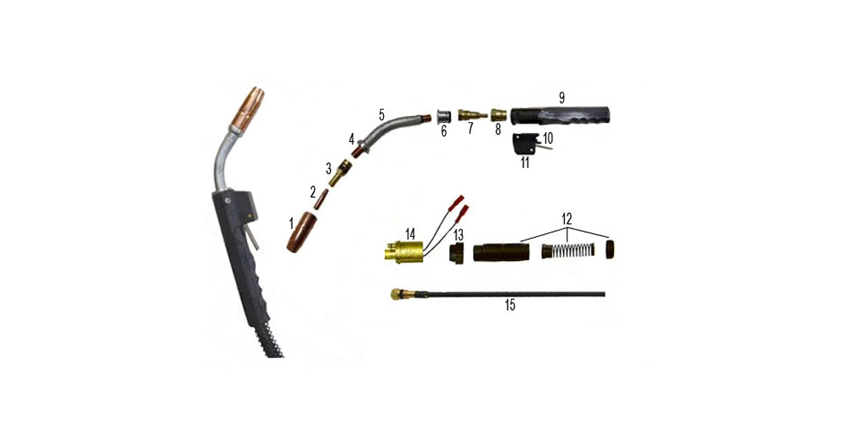 Pistola Mig Tregaskiss 400 / 400Amp (4,5 MTS)