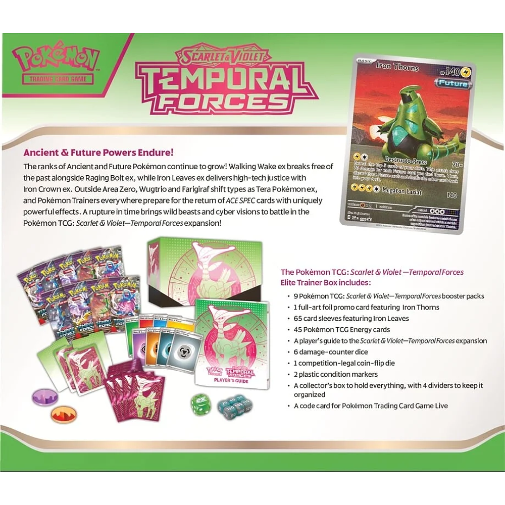 Juego Cartas Pokemon - Temporal Forces - ETB - Ingles