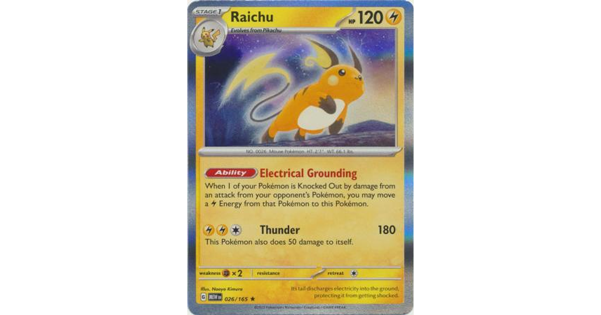 Raichu - 026/165 - Holo Rare (Español)