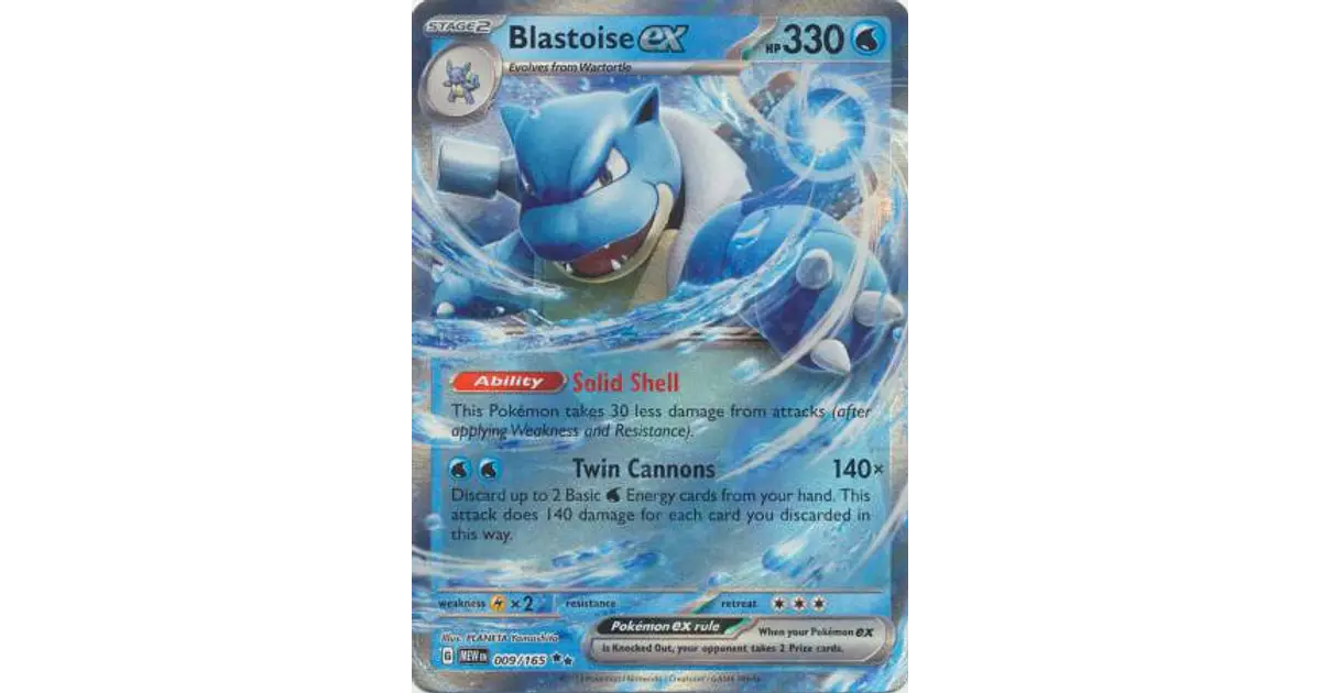 Blastoise ex - 009/165 - Ultra Rare (Español)