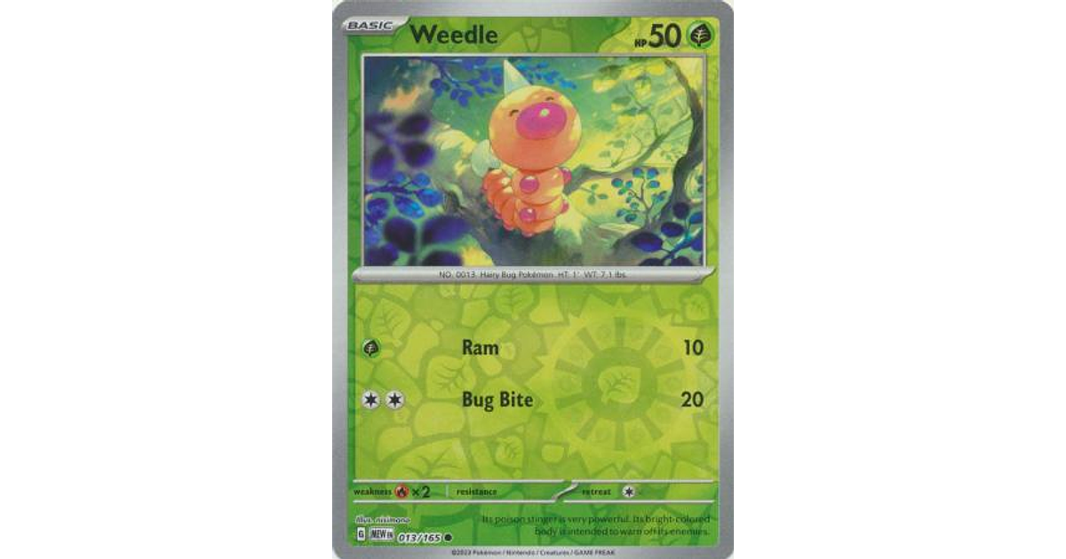 Weedle - 013/165 - Common Reverse Holo