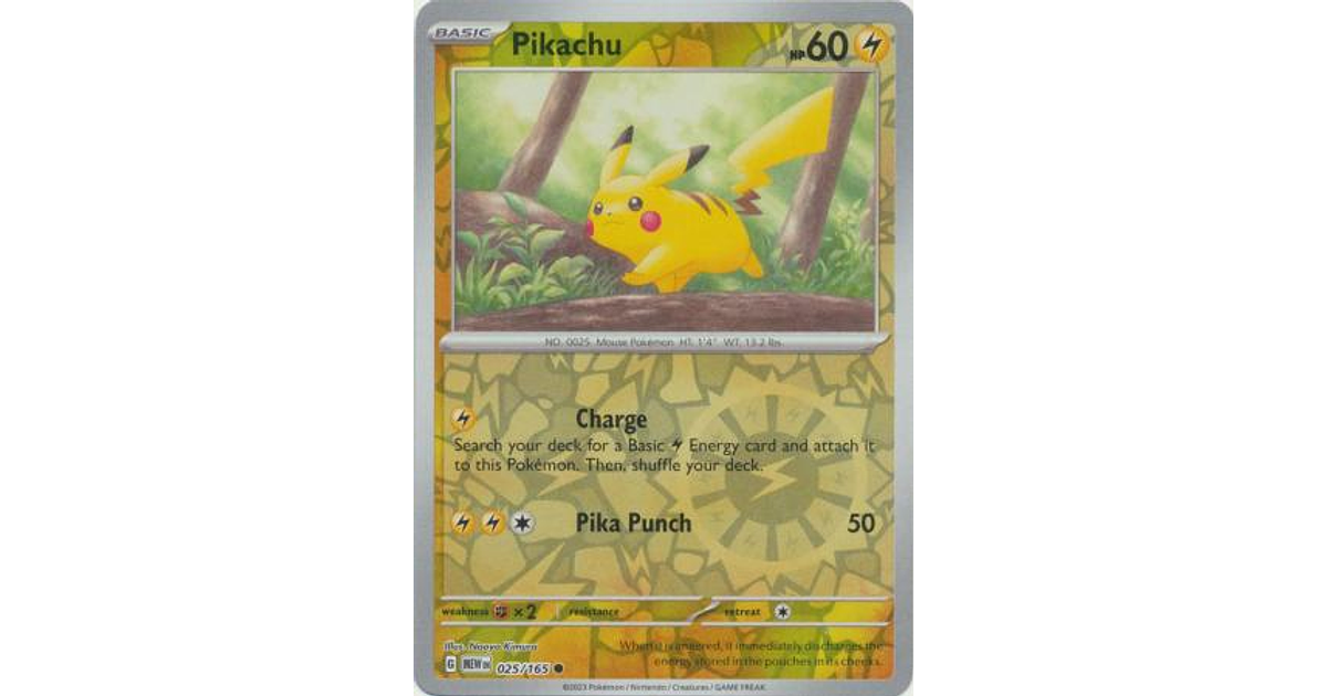 Pikachu - 025/165 - Common Reverse Holo