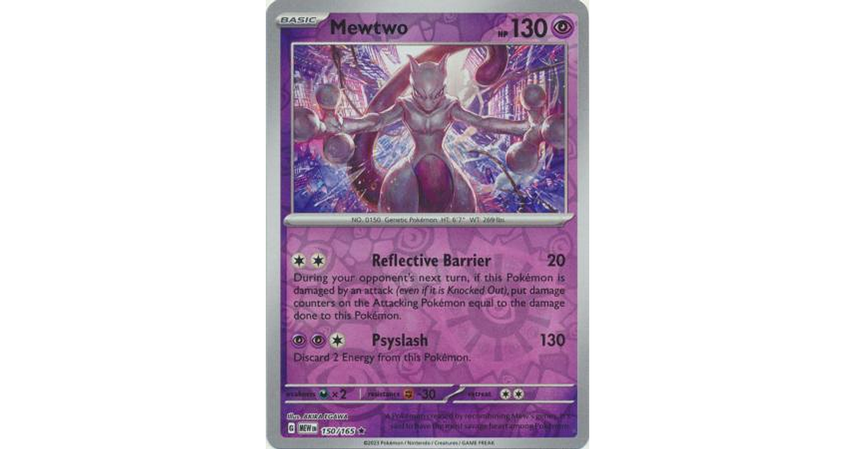 Mewtwo - 150/165 - Holo Rare Reverse Holo