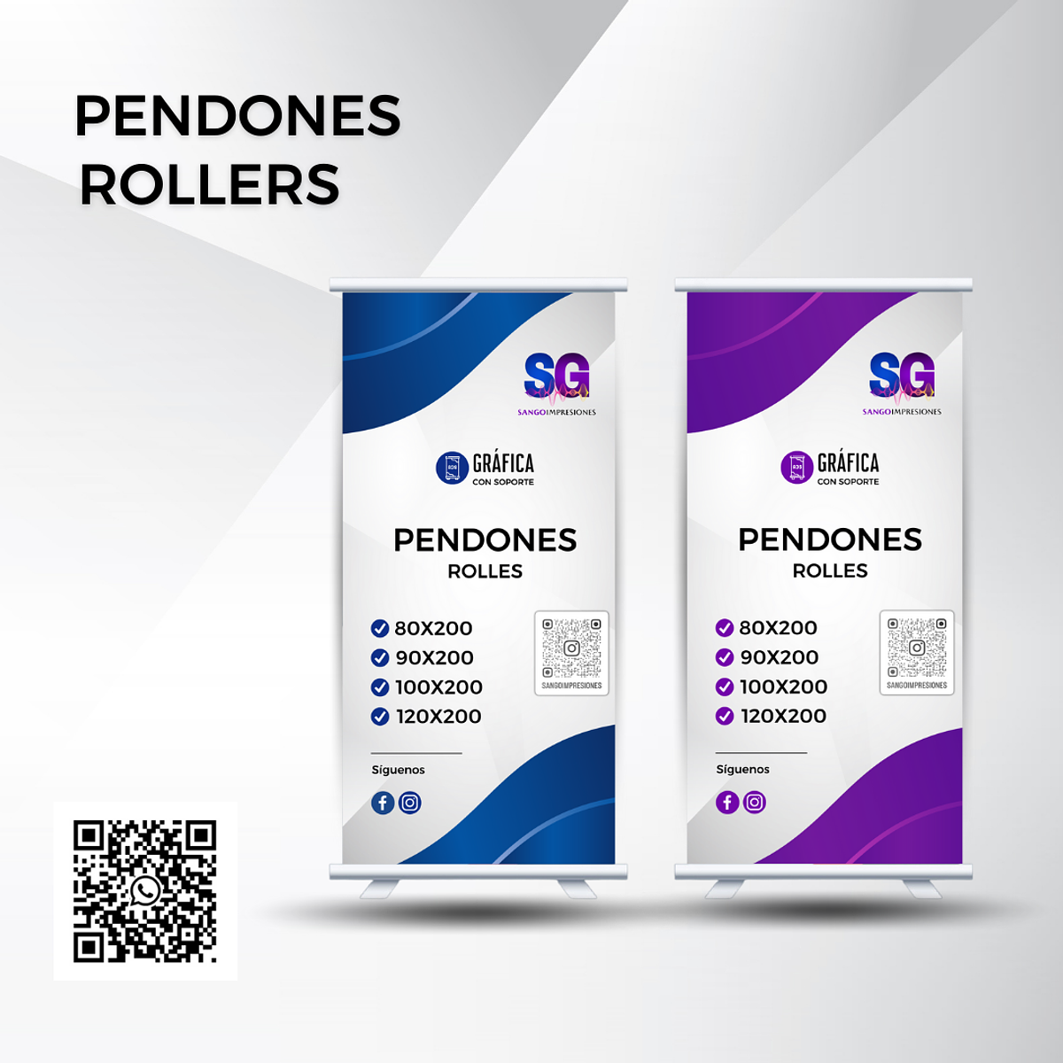 Pendones Roller Sintético