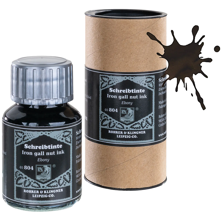 IRON GALL NUT INK – EBONY Tinta Rohrer and Klingner Edición