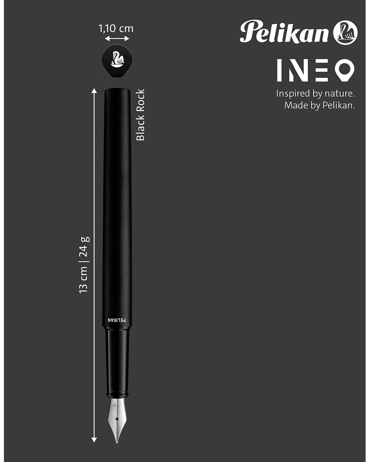 Pluma Pelikan INEO Black Rock