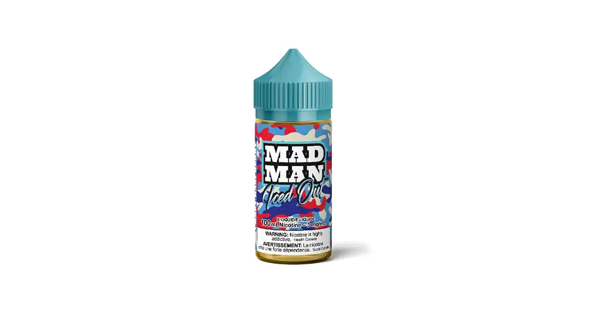 Mad Man Iced Out Crazy Raspberry ICE 100ml | SantiVape Shop