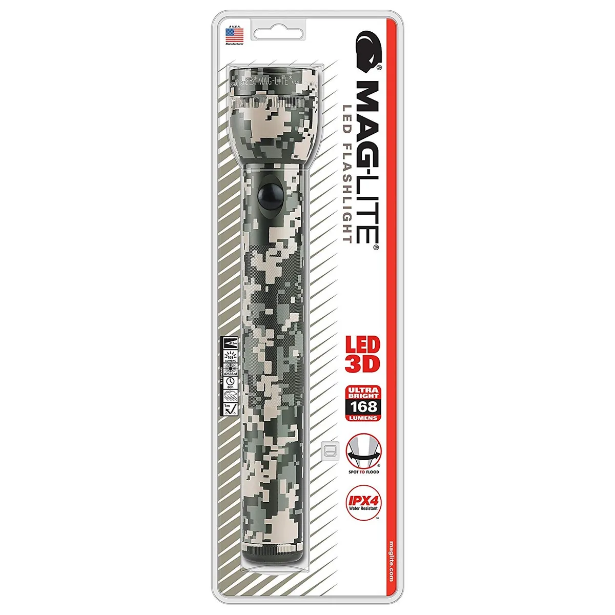 Maglite Led 3- Célula D Linterna Eléctrica , Universal Camo