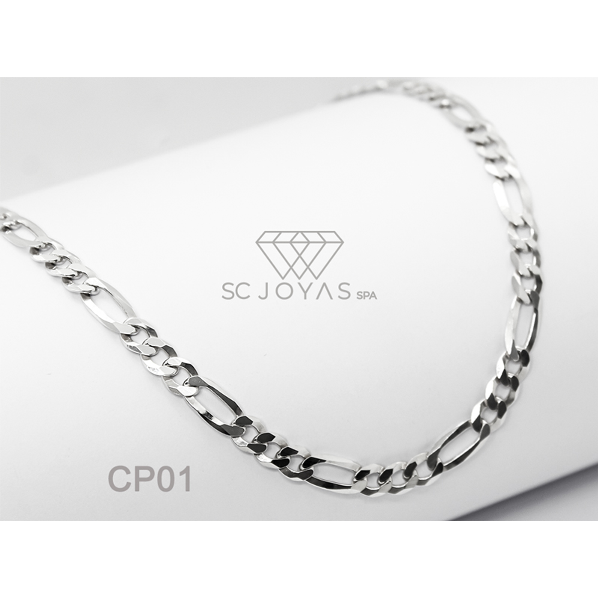 Cadena de Plata Ley 925 Modelo Cartier - 60 cm