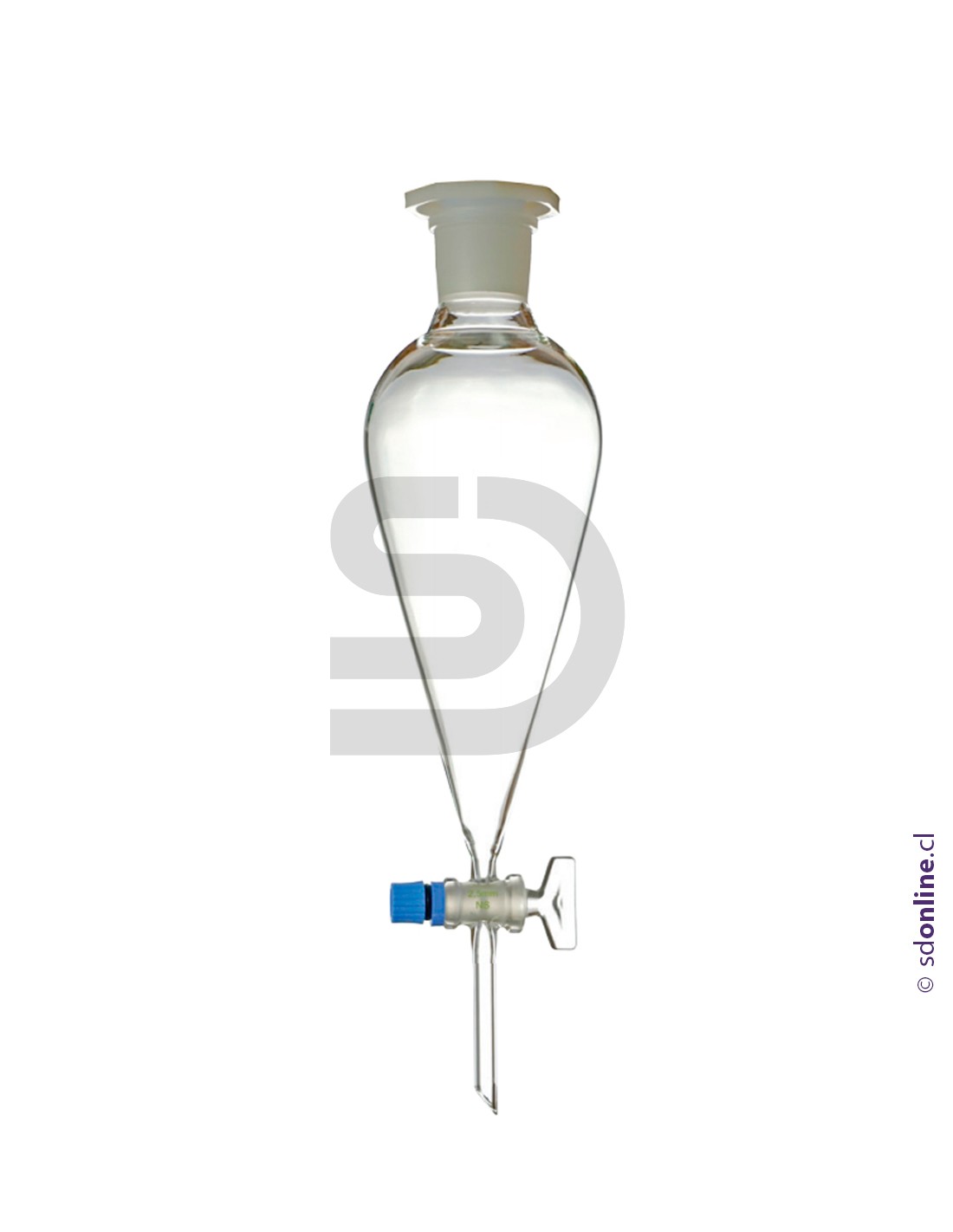 Embudo De Decantación Vidrio Con Llave Teflon 500Ml