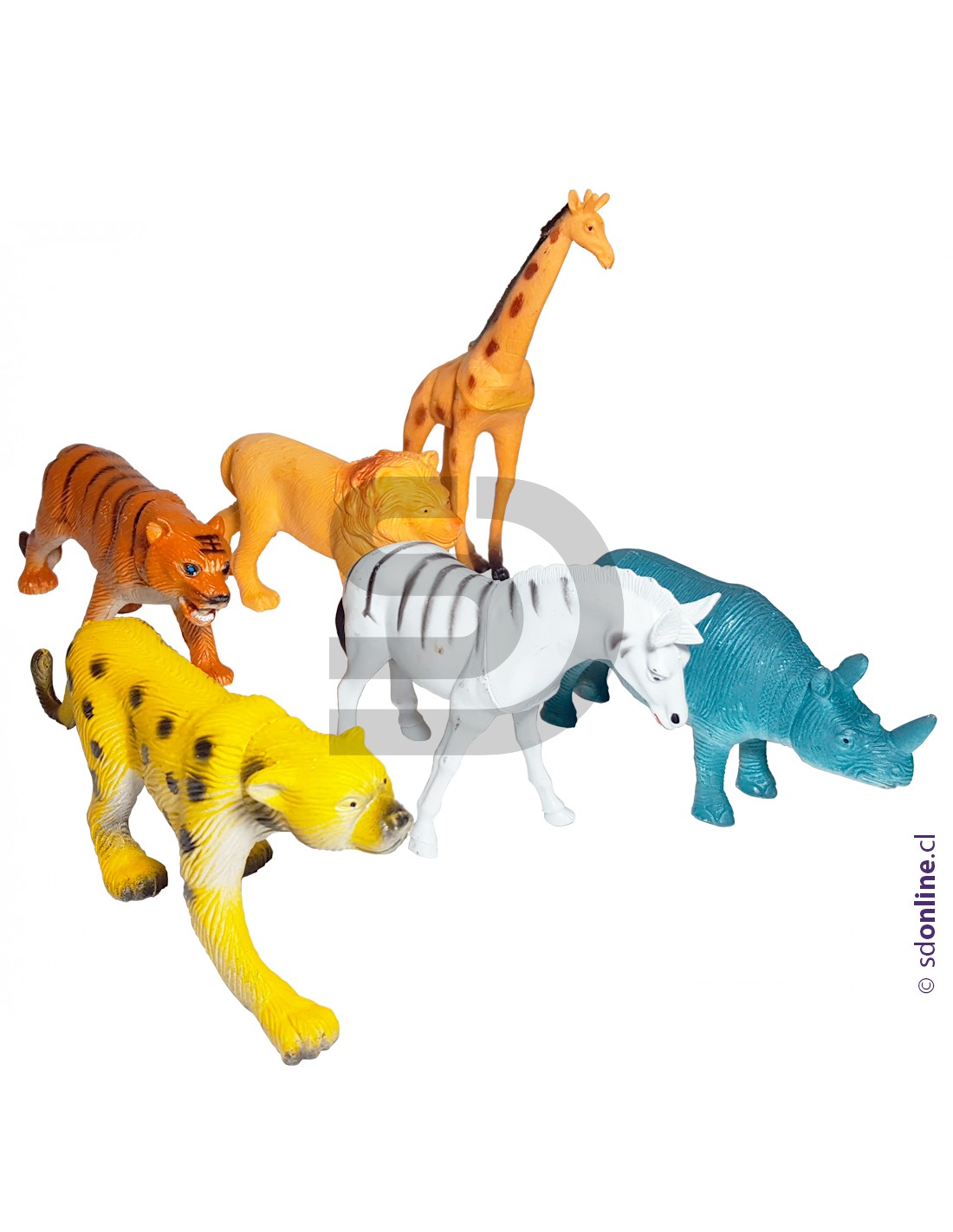 Animales Selva Set 6 Und 8-10Cm