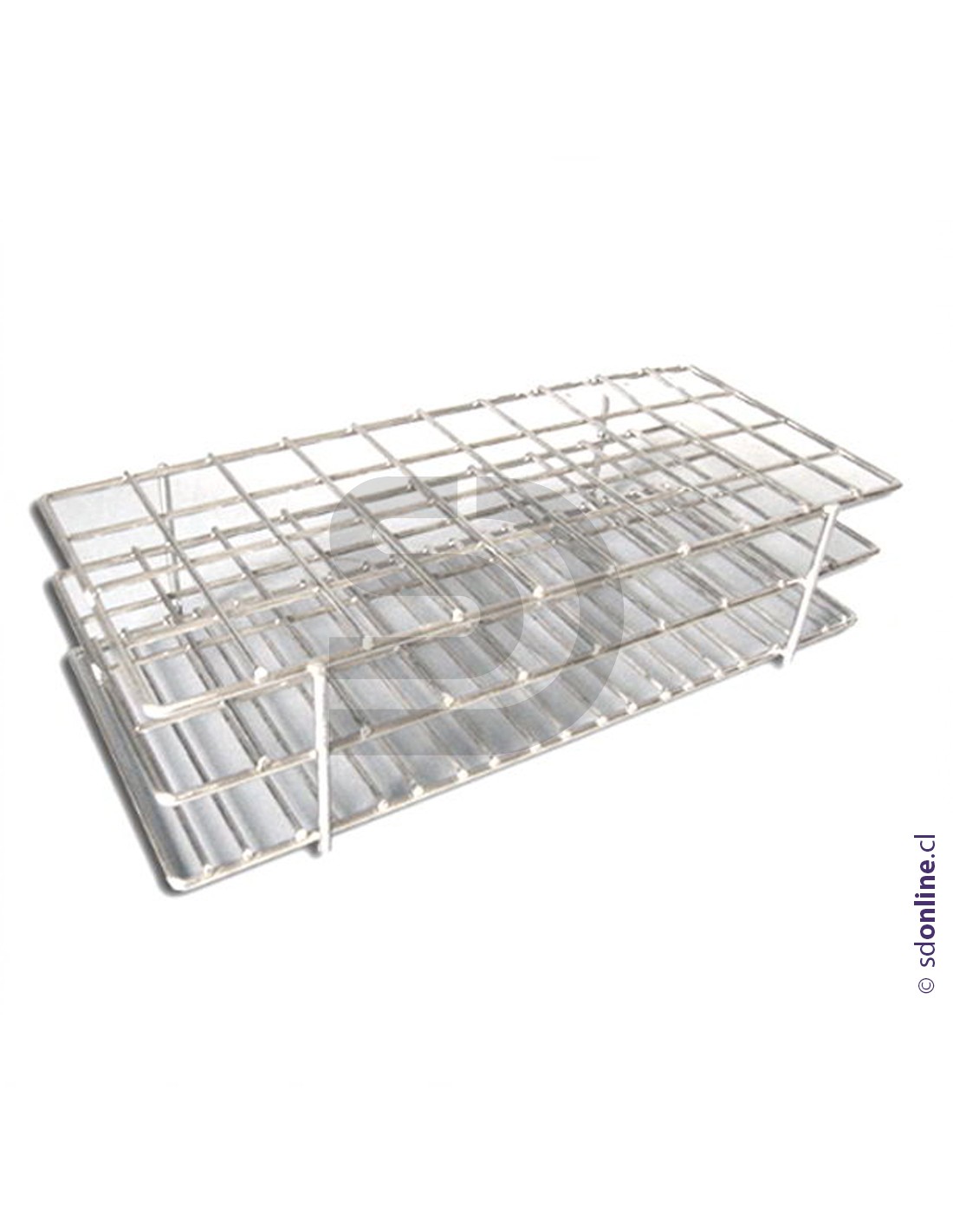 Gradilla Metálica Plastificada Para 28 Tubos 22 A 24Mm