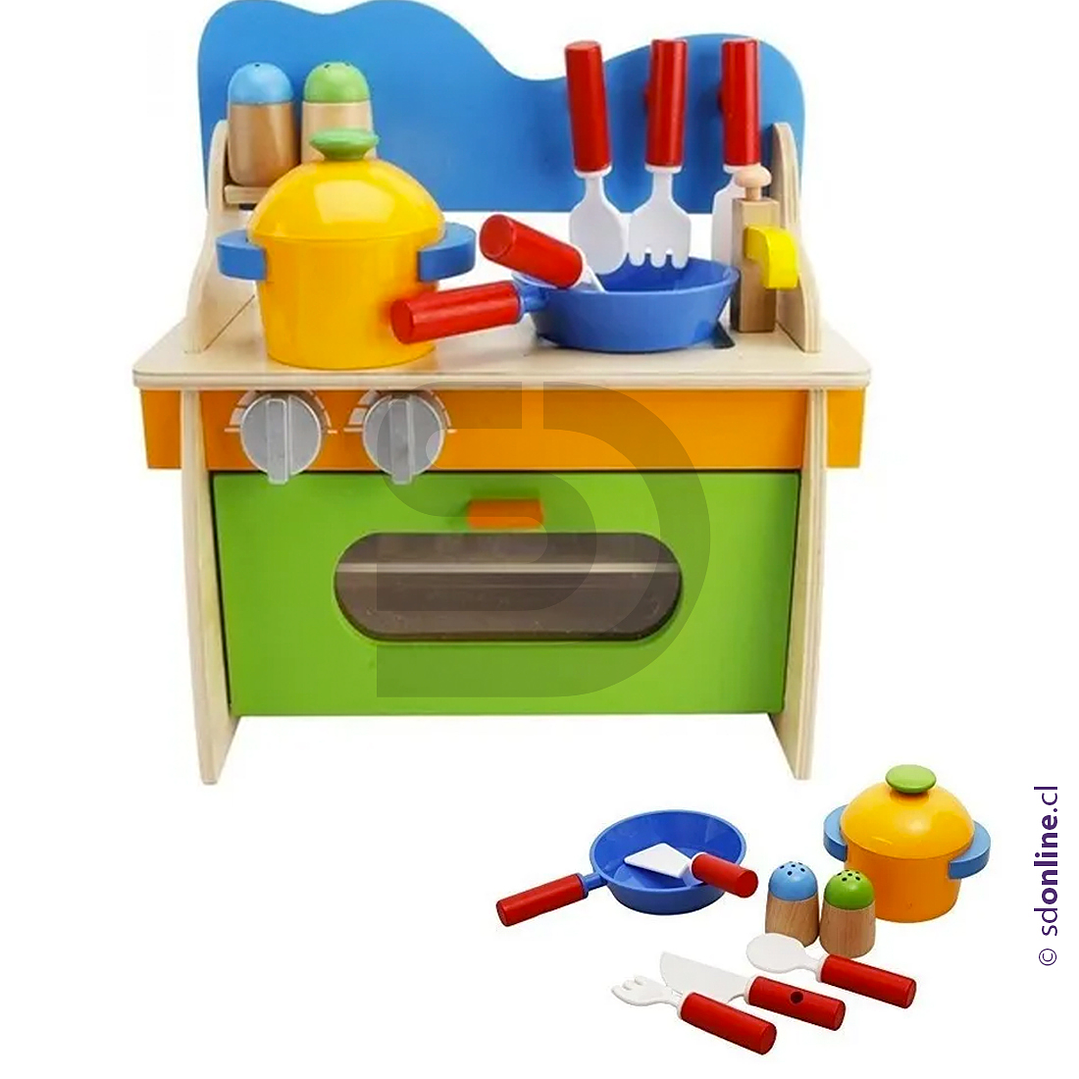 Mini cocina de madera