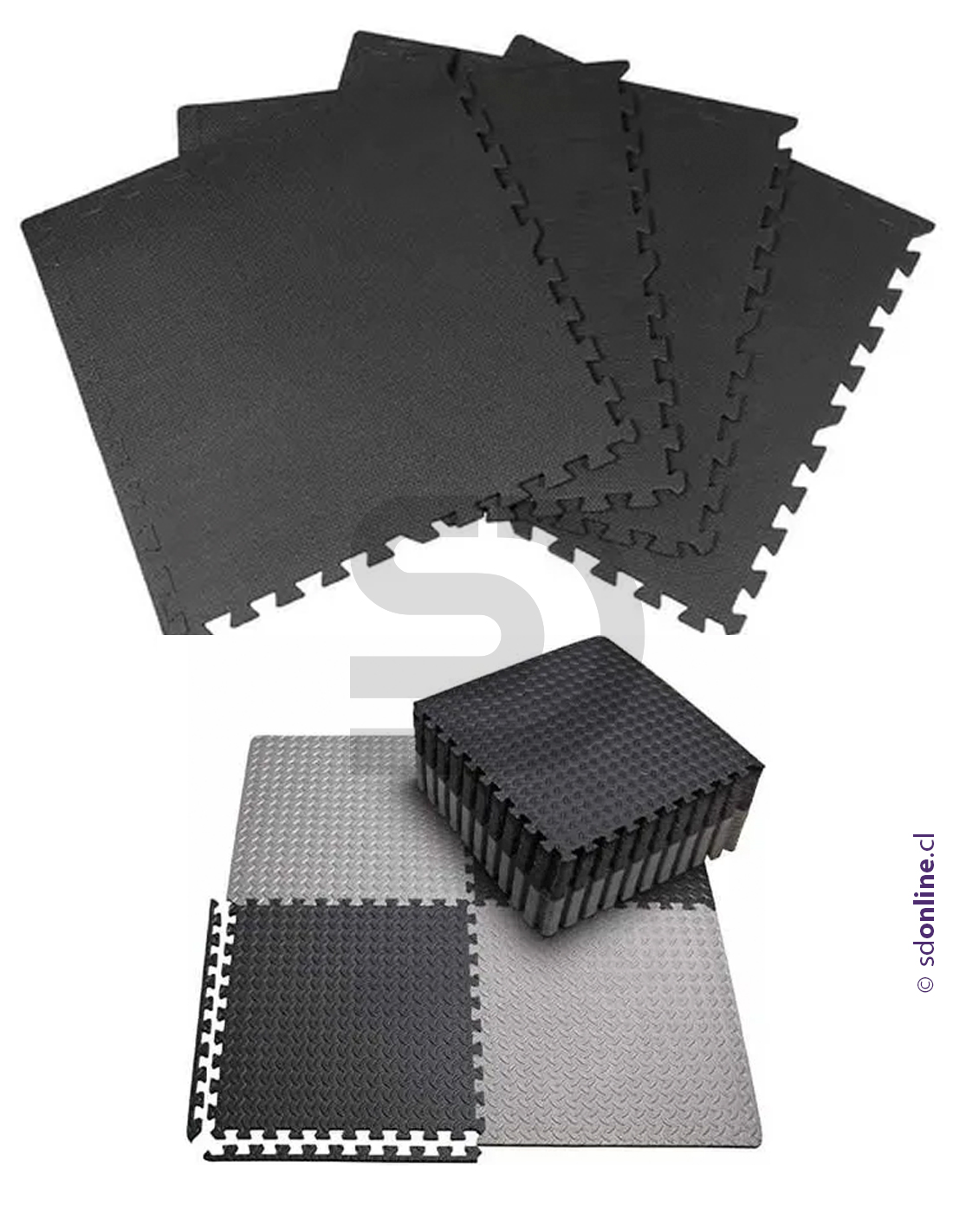 Tatami bicolor 100x100x4cms Unidad