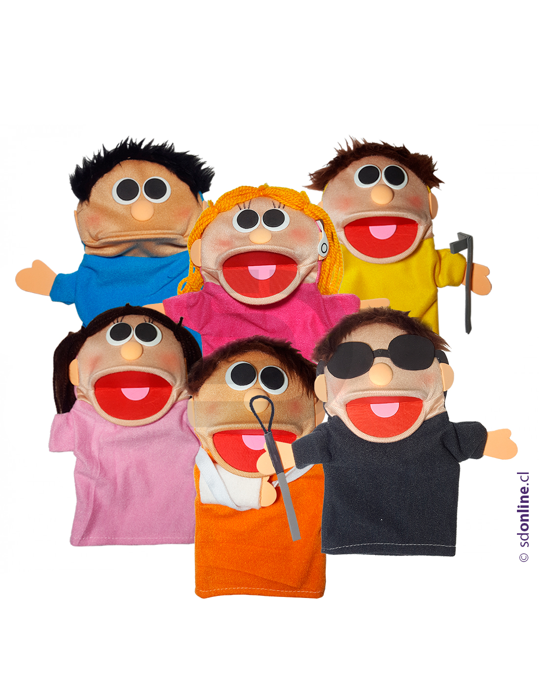 Títeres Personas Con Capacidades Diferentes 6Und