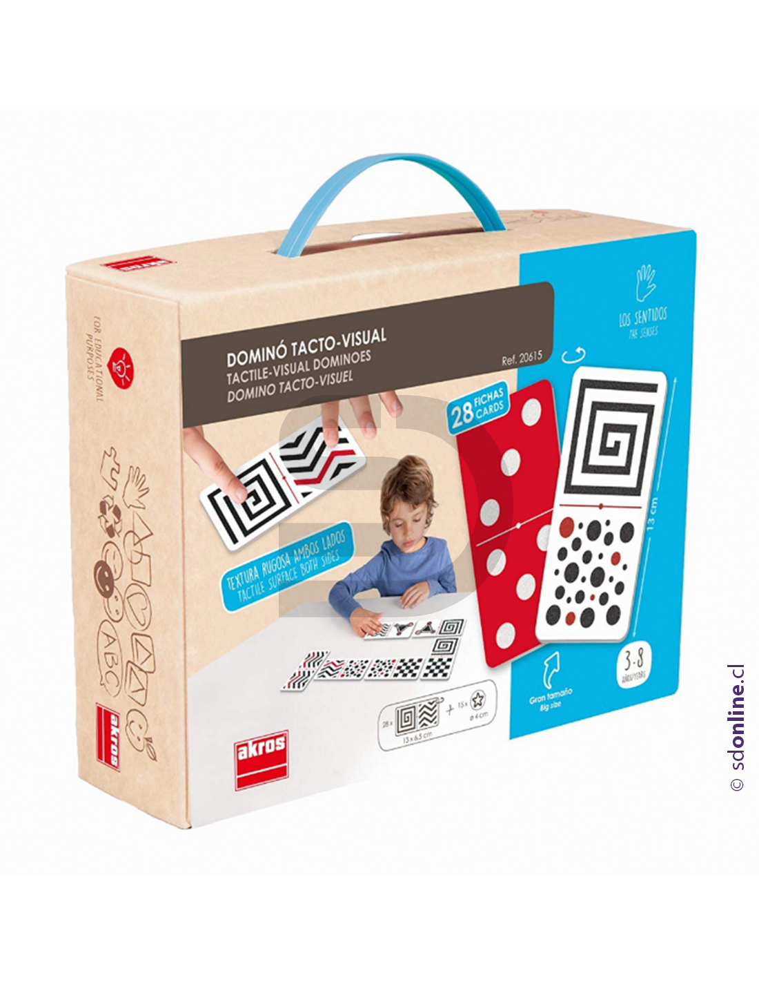 Dominó táctil con contraste