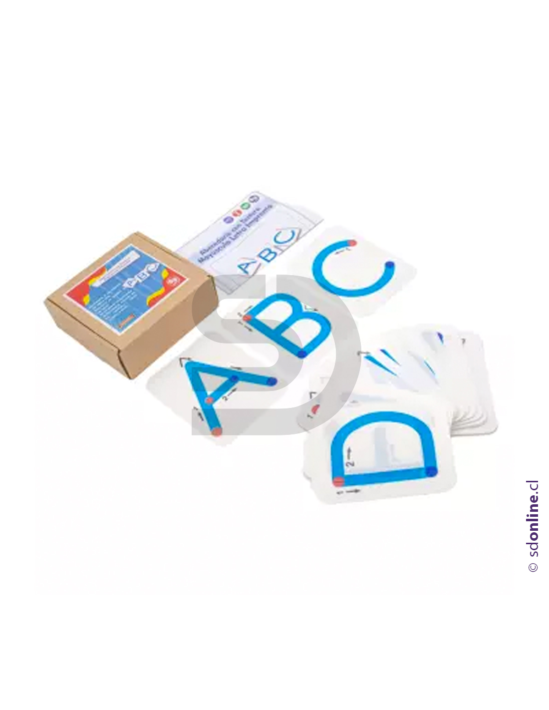 Letras abecedario mayúsculas con texturas