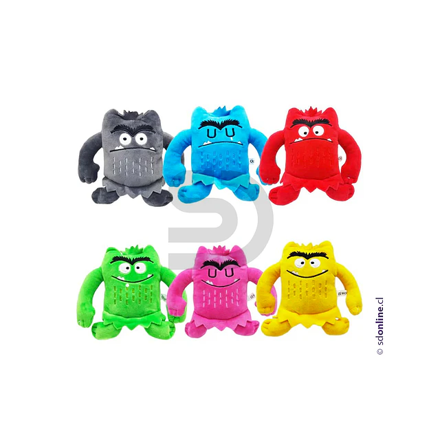 Set peluches monstruo de colores