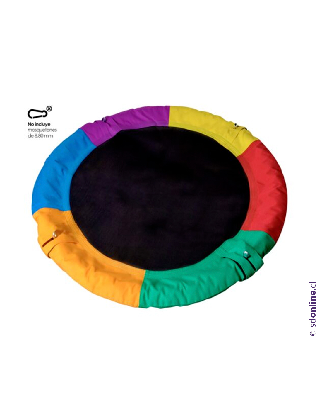 Columpio circular con sistema de anclaje al techo