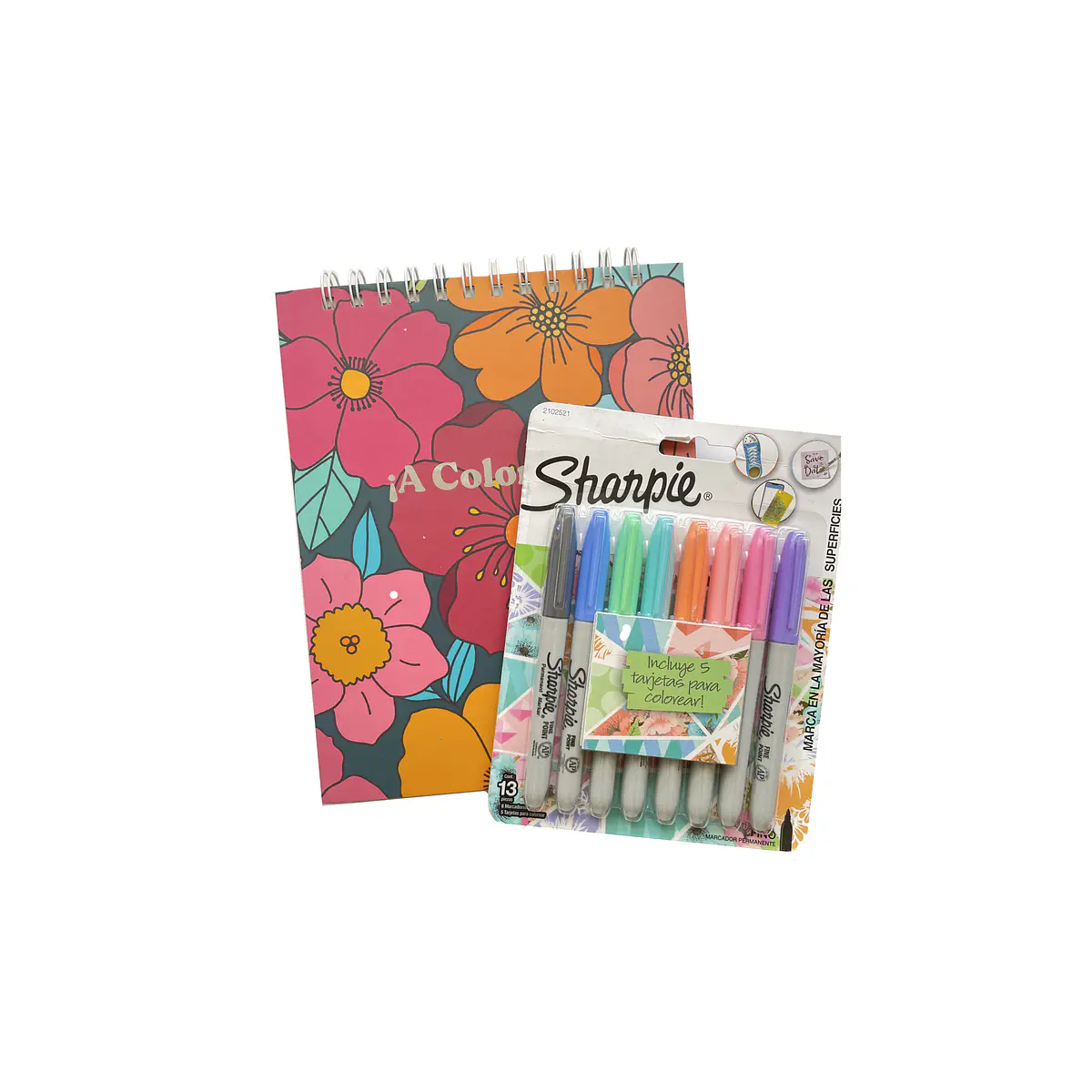 Pack Libro para Colorear + Sharpies Pastel