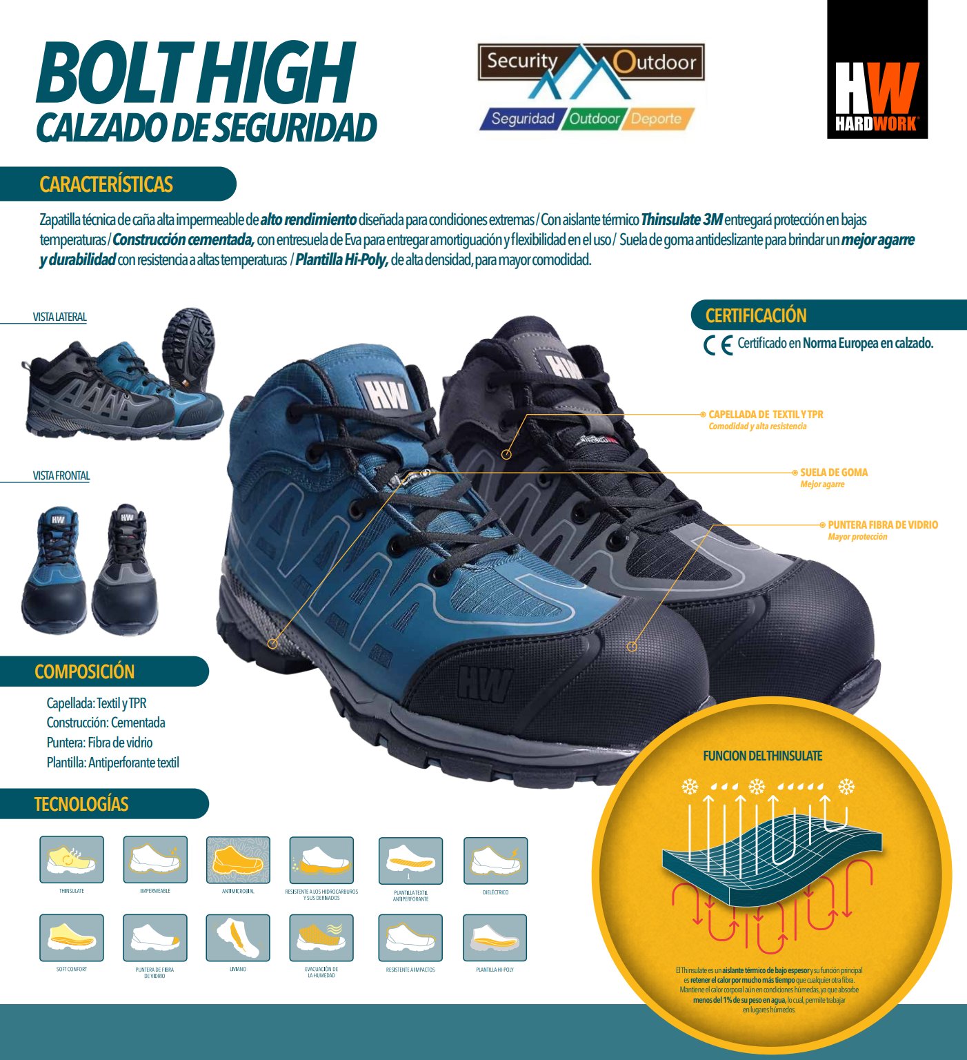 Botín Bolt High Grey HW