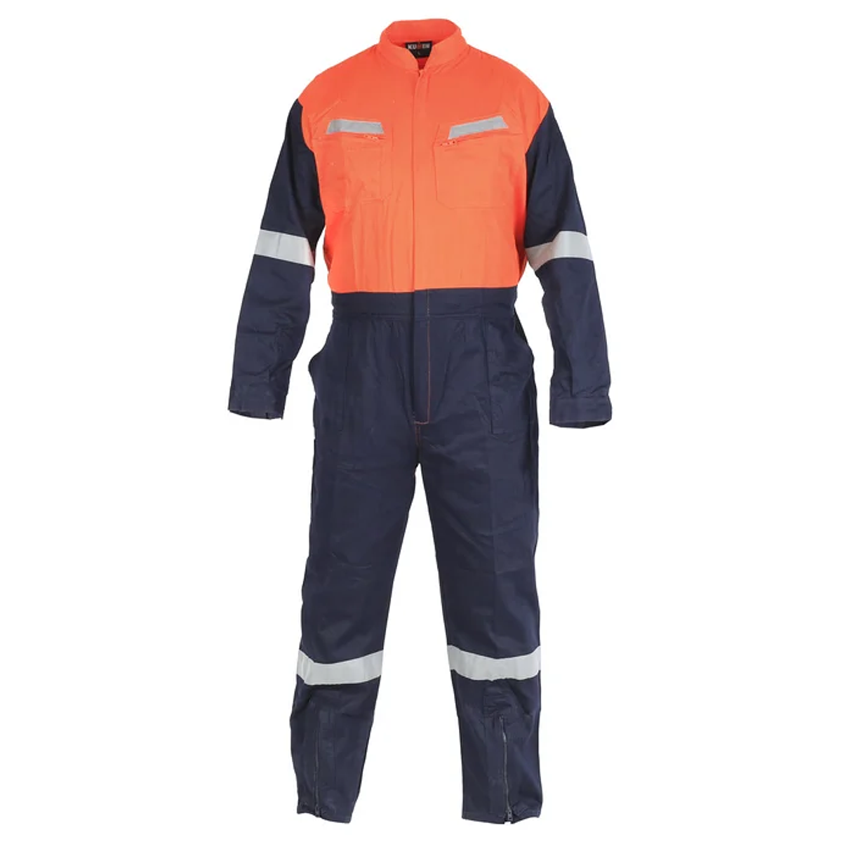 Overol Buzo Poplin Bicolor Amarillo / Azul