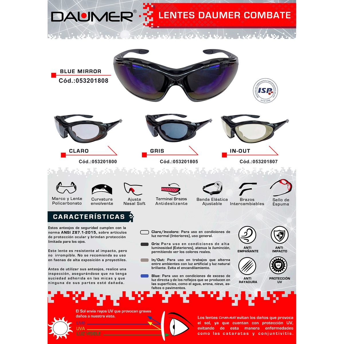 LENTE COMBATE DAUMER