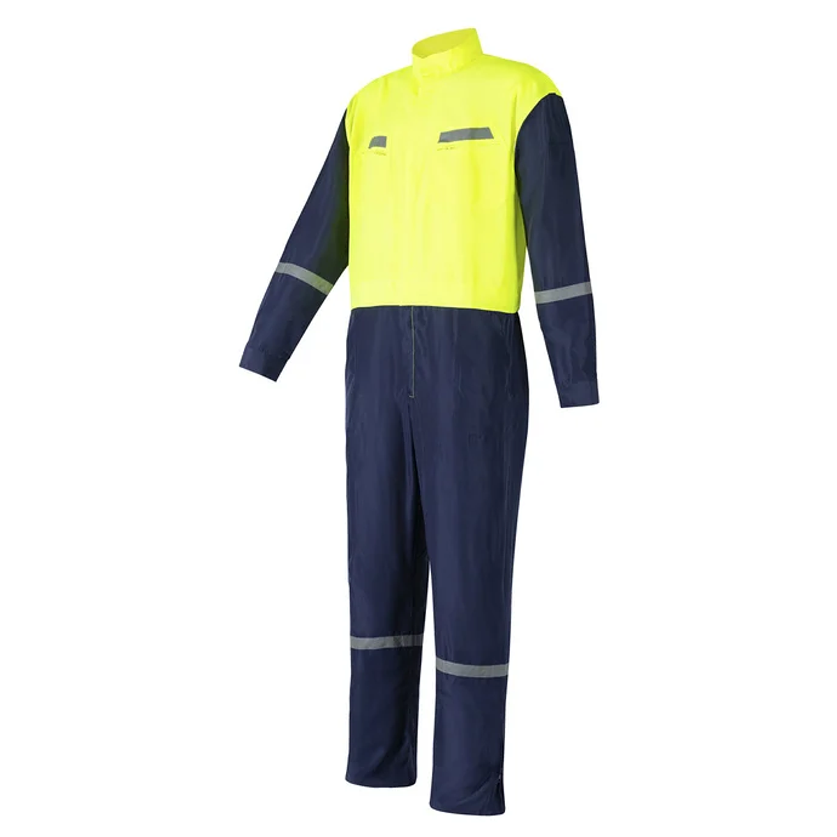 Overol Buzo Poplin Bicolor Amarillo / Azul