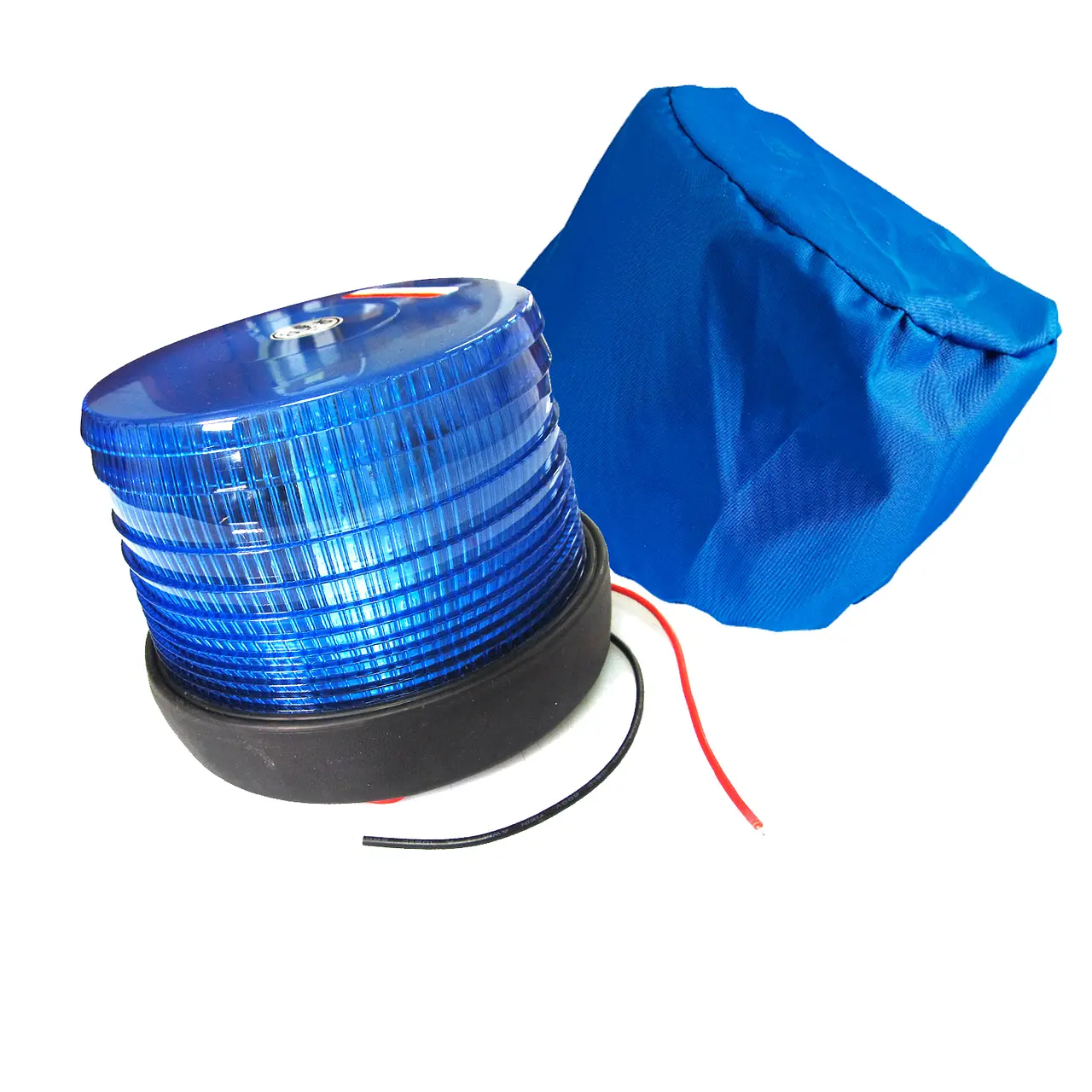 Baliza Azul / Ámbar Apernada 12-48V 60 Leds + Funda Protecto