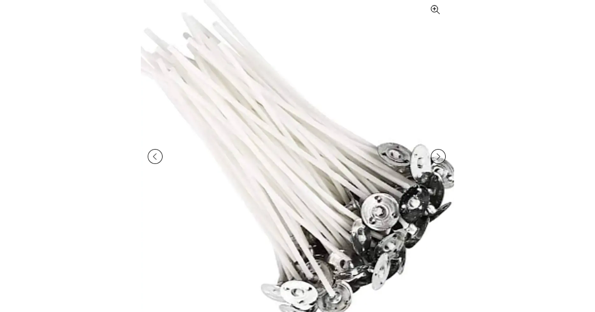 Pabilo o mecha de algodón Trenzado con porta pabilo.