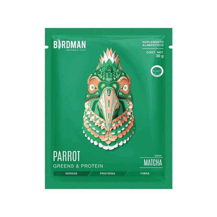 Birdman Proteina Parrot Multipack Matcha 360g (12 sobres)