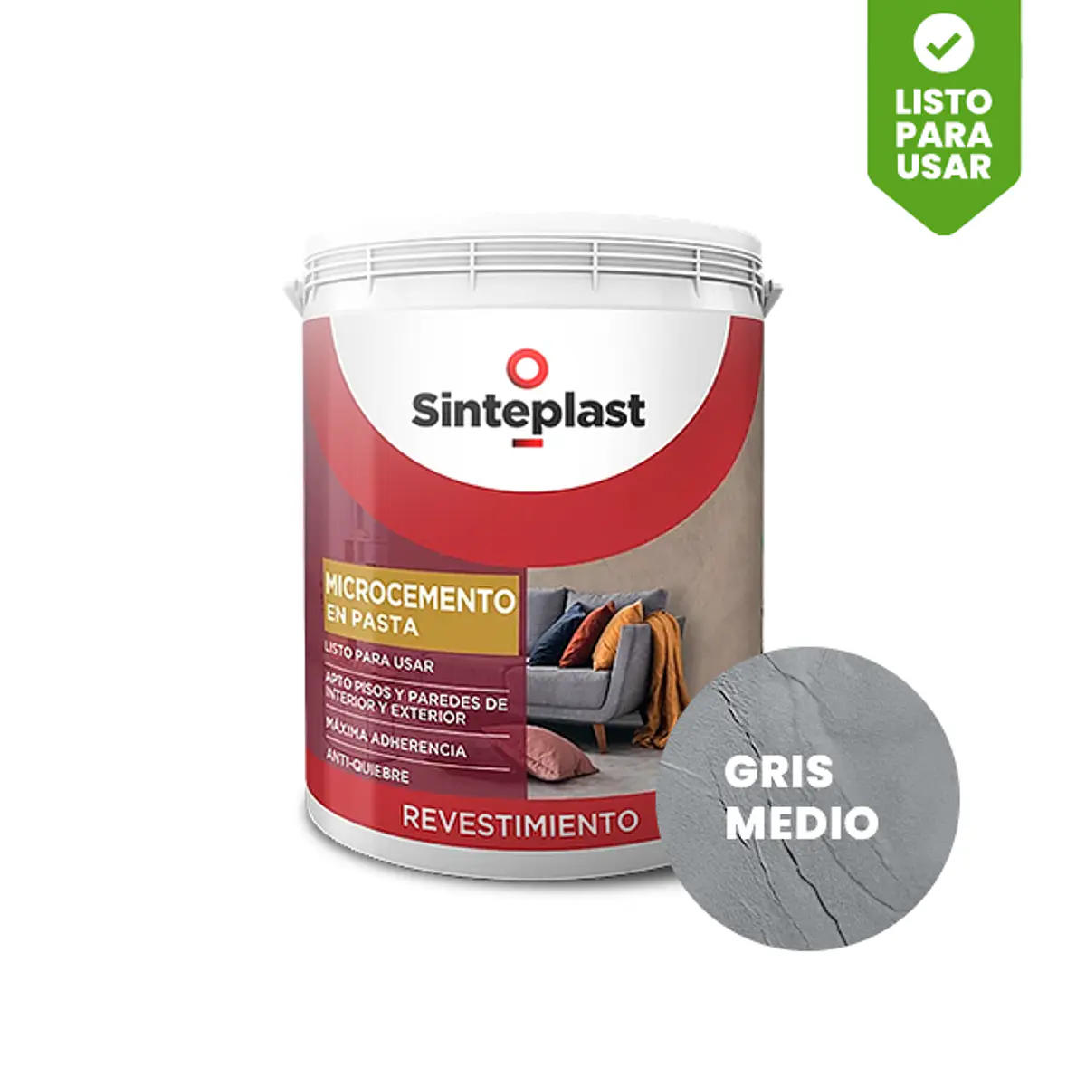 SINTEPLAS MICROCEMENTO EN PASTA GRIS CLARO 25KG