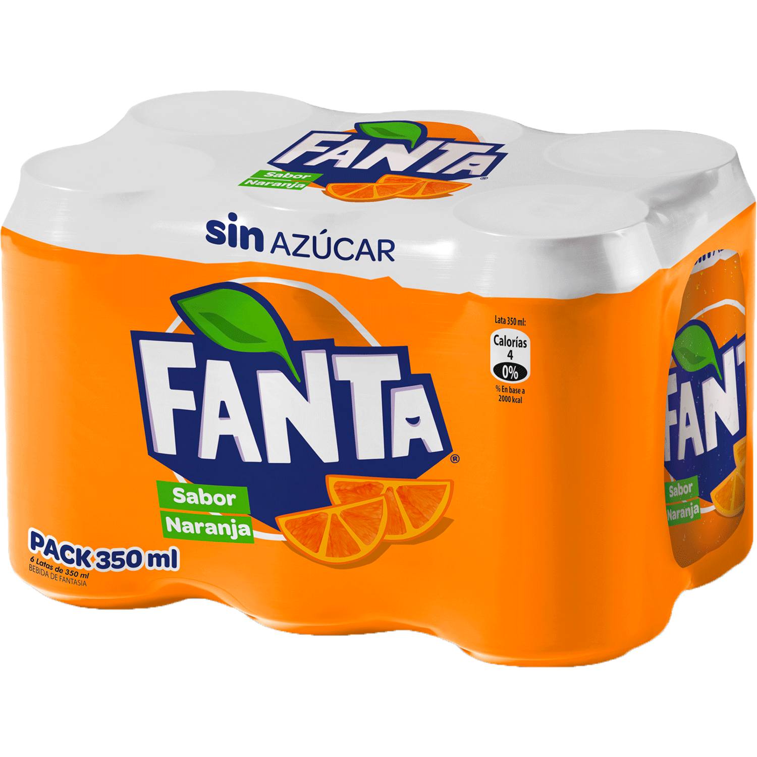 Fanta Zero Lata 350 Ml Pack 6 Unidades
